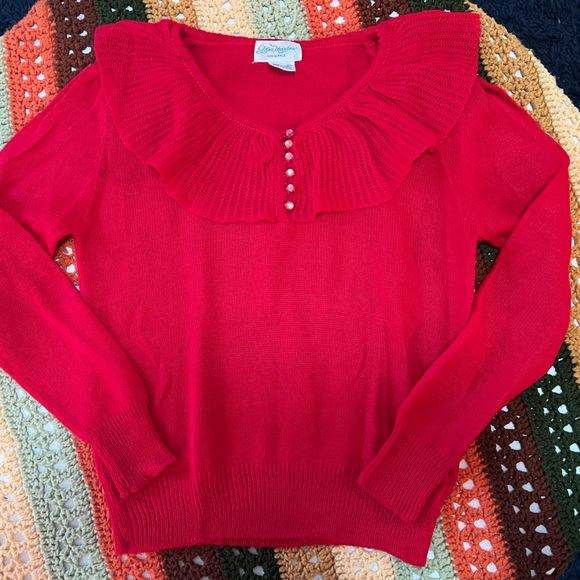 Green Meadow | Sweaters | Vintage Hawthorne Frill Sweater | Poshmark